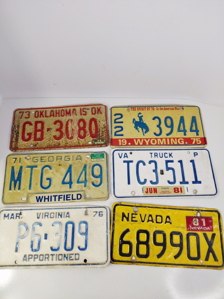 Vintage Assorted License Plates Lot Of 20 Man Cave -EH- Craft Garage ...