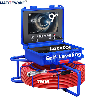9inch Sewer Camera 50m/164ft Pipe Inspection Camera w/ 512hz Self ...