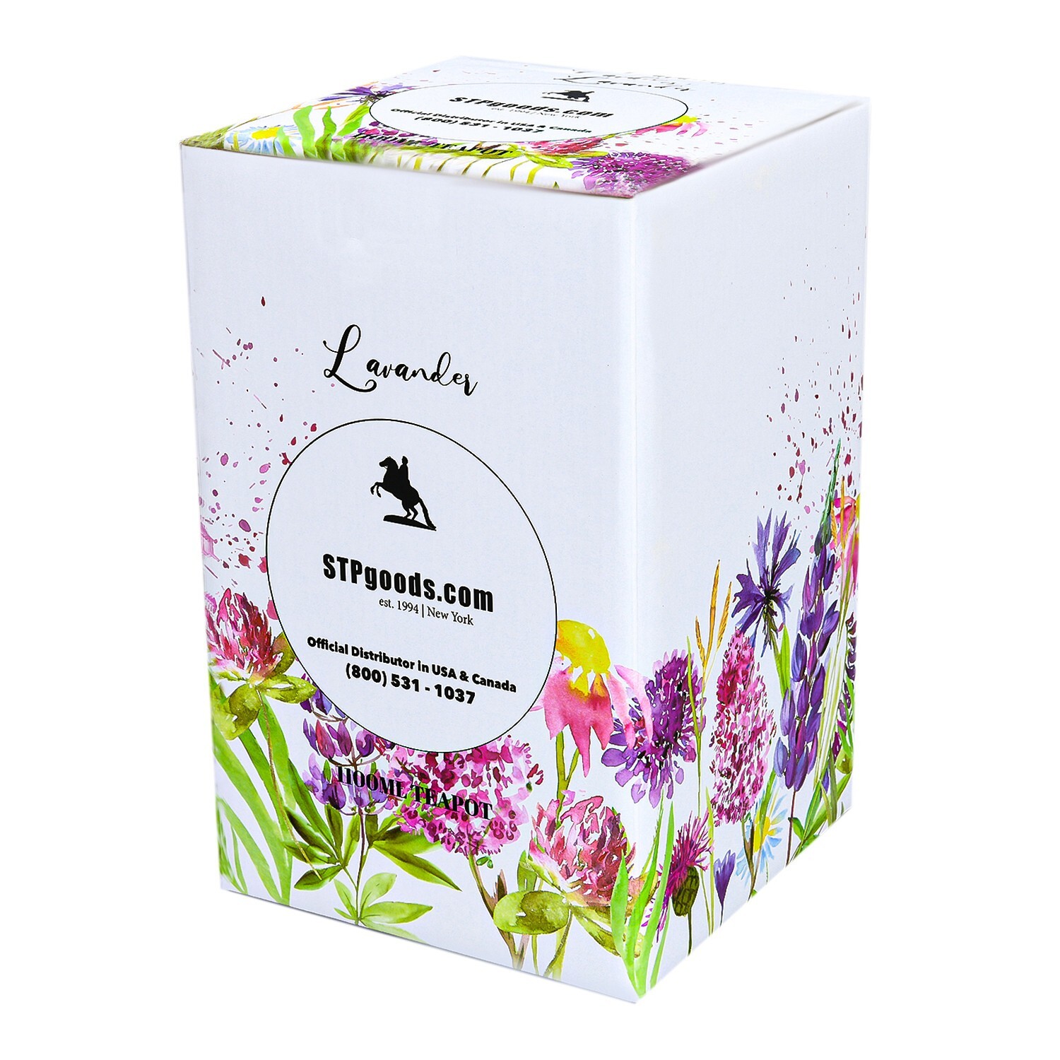 STP Lavender Meadow Porcelain Teapot 1.2 qt Bone China Tea Pot with ...