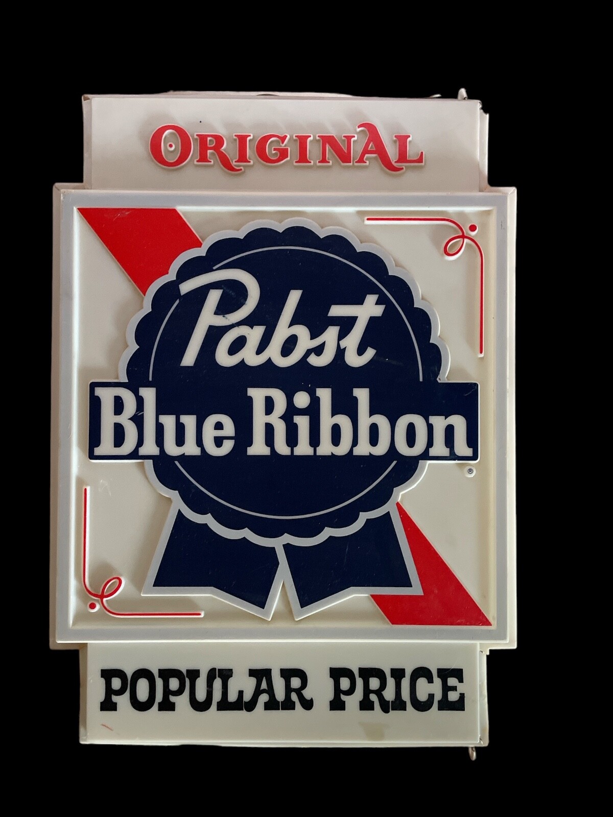 Pabst Blue Ribbon Vintage Light Up Bubble Sign 2 Sided Advertising | eBay