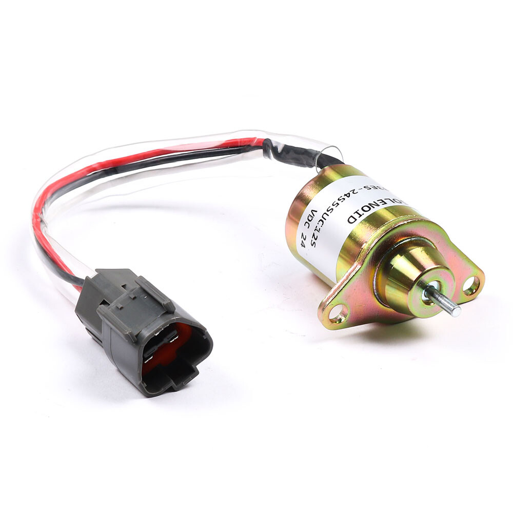 24V Fuel Shut Off Solenoid Valve Shutdown Fit For YANMAR 1503ES ...