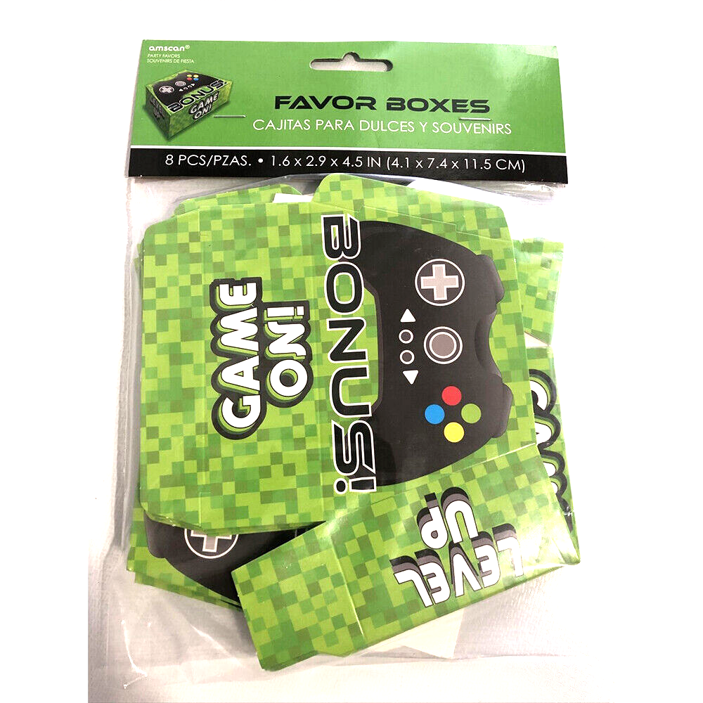 Level Up Game Controller Favour Boxes (8) Birthday Party Loot Lolly ...