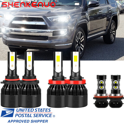 For Toyota 4Runner 2010-2020 6X LED Headlight Bulbs Kit + Fog Light ...