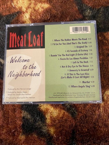 Meat Loaf *Welcome To The Neighborhood *CD *NM/NM *MCA *MCAD-11341 * ...