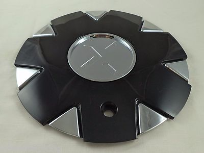 STARR Alloy Wheels Gloss Black / Chrome Custom Wheel Center Cap # 571 ...