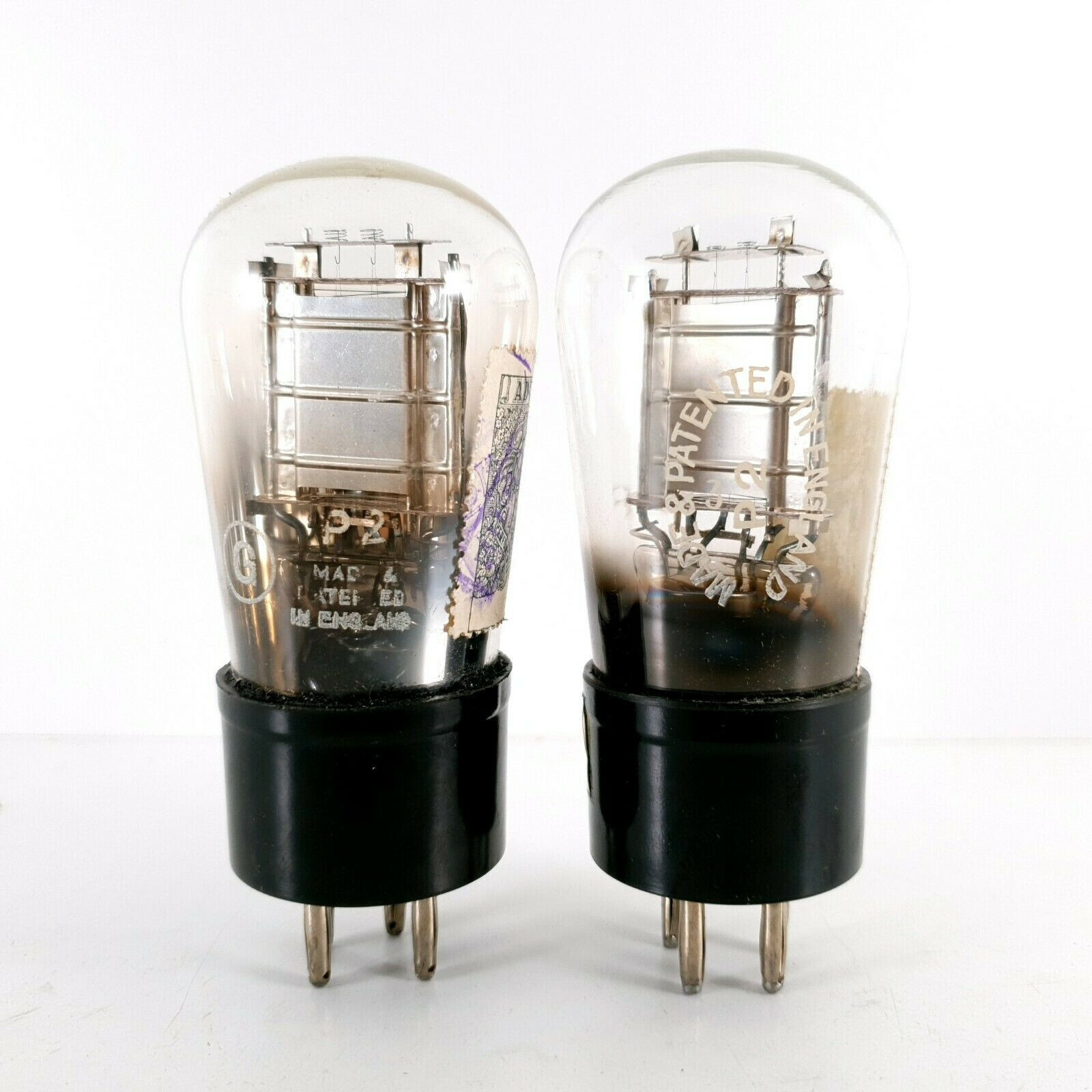 2 X P2 TUBE. MARCONI BRAND. CHROME PLATES. LITTLE GLOBE. CC ENA | eBay