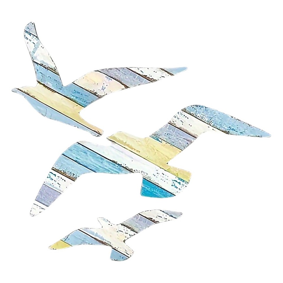3 Pcs Beach House Wall Art Coastal Bedroom Decor Theme Living Seagull ...