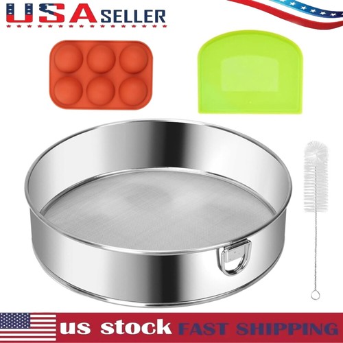 8'' Flour Sifter Sieve Fine Mesh, 60 Mesh Sieve, Stainless Steel for ...
