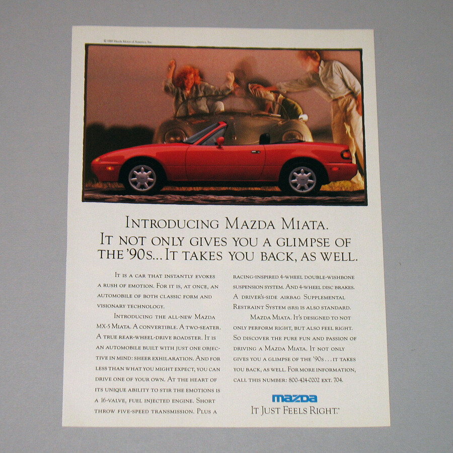 1990 Mazda Miata Print Ad Advertisement | eBay