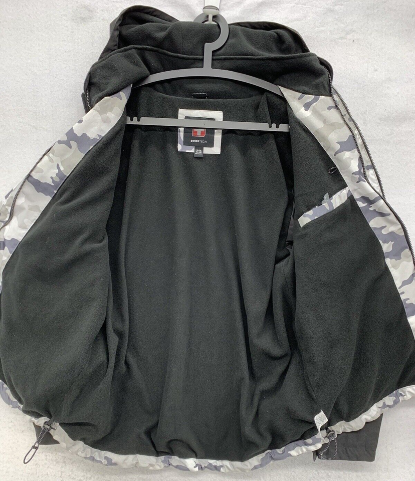 Swiss Tech Performance Gear Parka Jacket Coat Size XL 46-48 Blk Wht ...