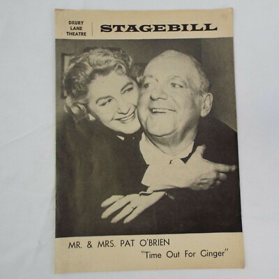 Time Out For Ginger Drury Lane Theatre Stagebill Chicago Mr. & Mrs. Pat ...