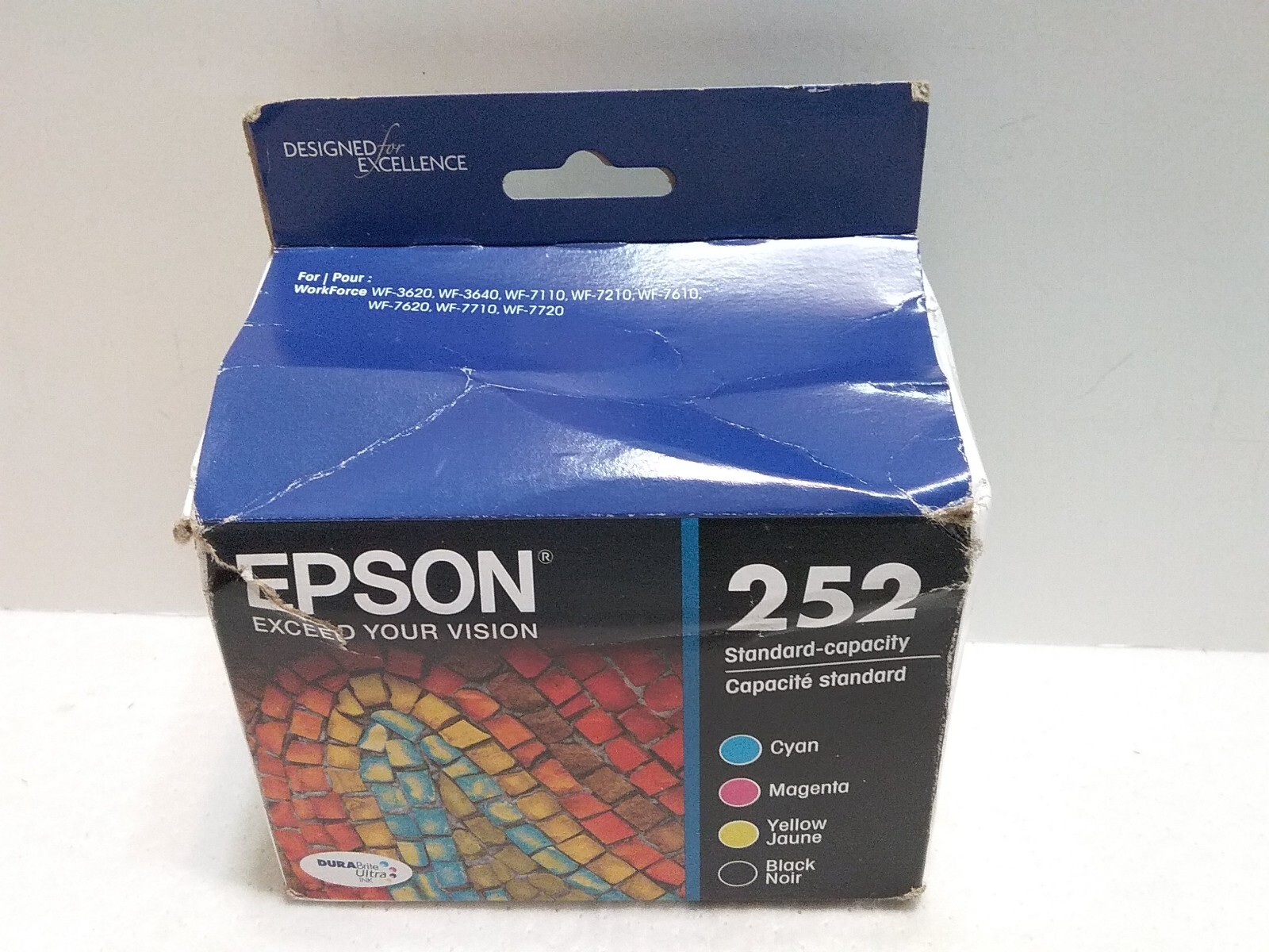Genuine Epson 252 Ink Cartridges BK,CMY 4-pack T252120 Factory Sealed ...