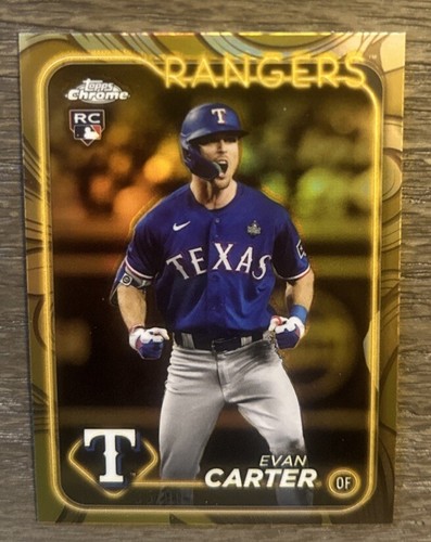 2024 TOPPS GILDED COLLECTION EVAN CARTER RC ROOKIE /99 TEXAS RANGERS | eBay