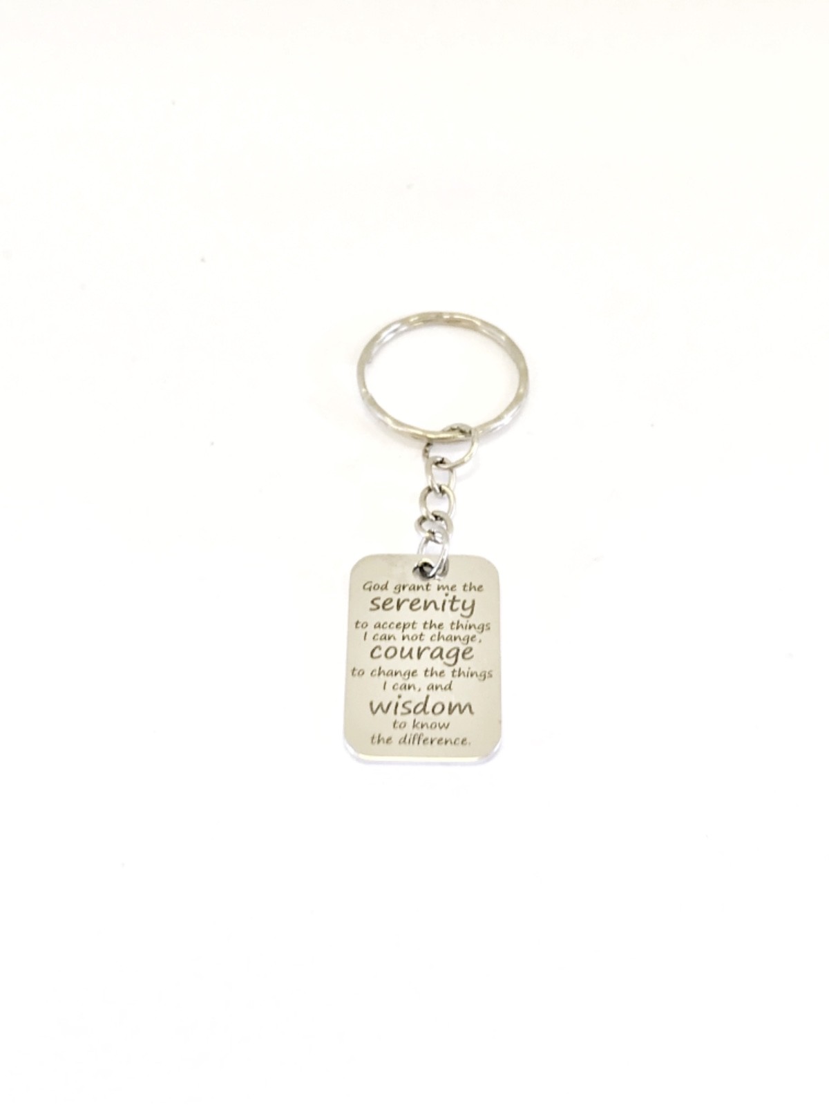 Serenity Prayer Keychain, Christian Keychain, God Grant Me, Serenity ...