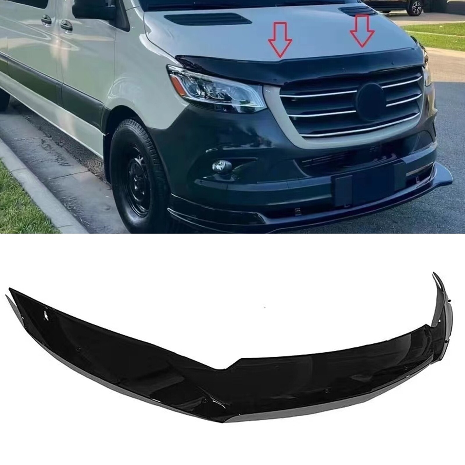 Front Hood Deflector Guard For Mercedes Benz Sprinter W907 2019 2020 ...