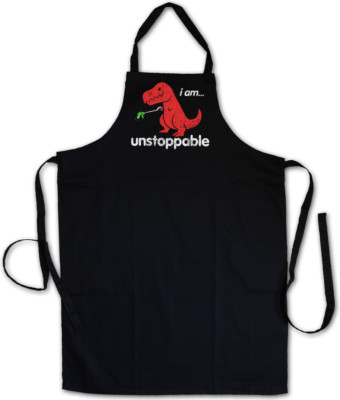 I AM UNSTOPPABLE BBQ COOKING APRON Tyrannosaurus Rex T-Rex Dinosaur ...