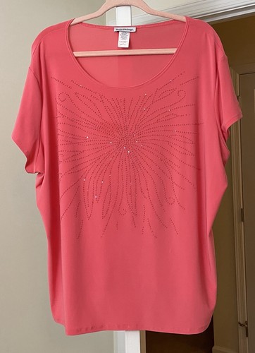 Bleeker & McDougal Top Artsy Pink Beaded Sunburst Gypsy Bohemian Women ...