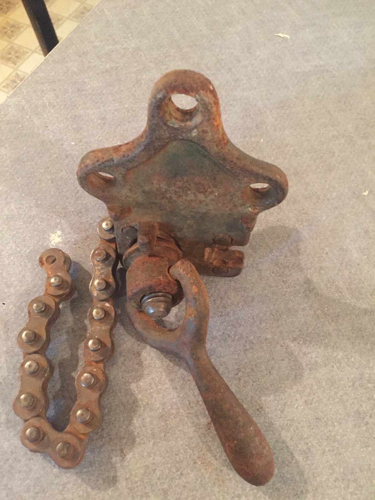 Vintage American Pipe Tool Co. Chain Vise No. 1 Chicago USA *Man Cave ...