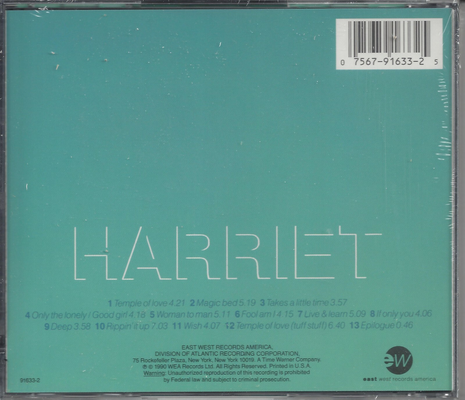 Woman to Man [CD/Cassette Single] by Harriet (CD, Feb-1991, EastWest ...