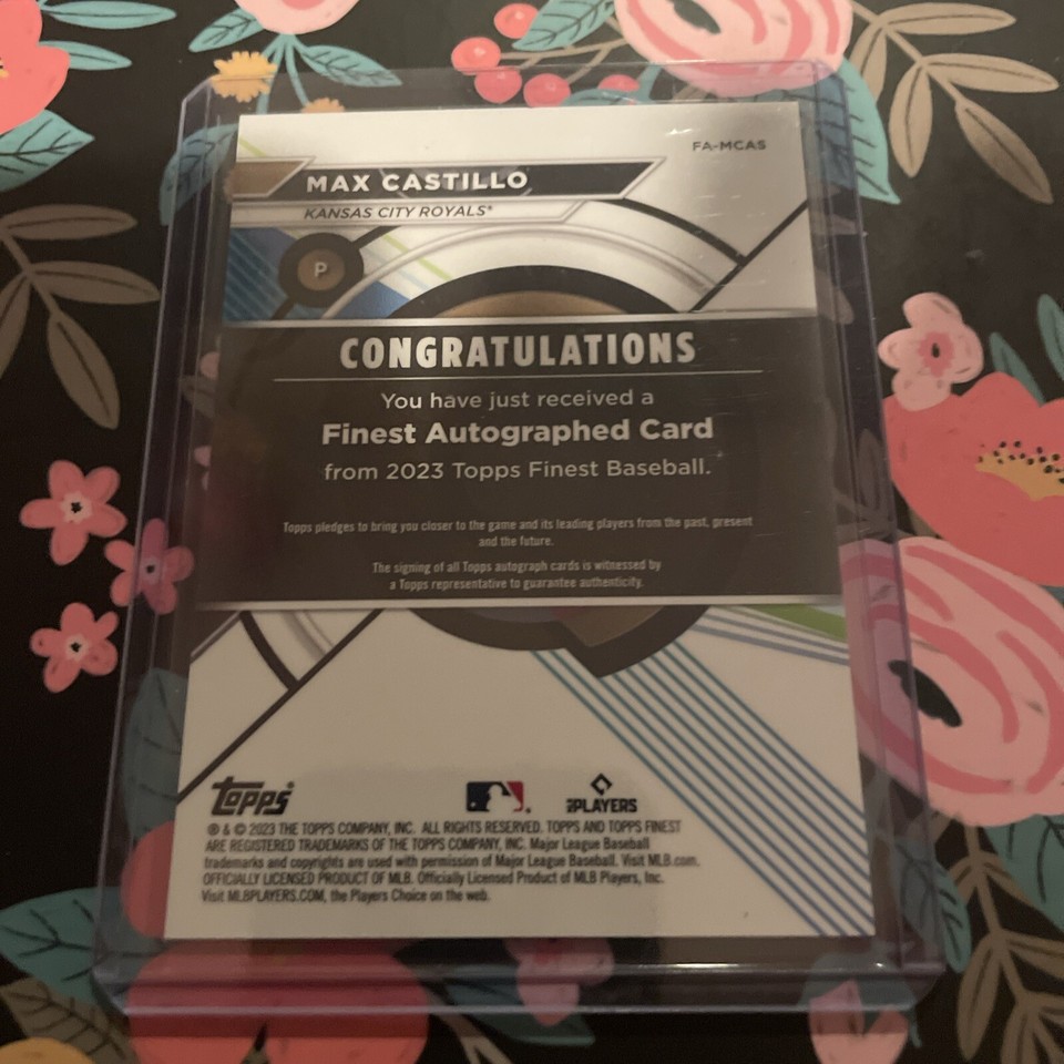 2023 Topps Finest Max Castillo Rookie Auto Chrome Refractor RC ...
