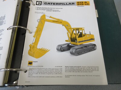Caterpillar 213 & 213 LC Excavator 10 Page Brochure | eBay