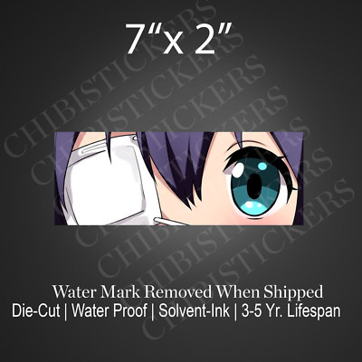 Rikka Chunibyo Anime Eyes Waifu Bumper Weeb Vinyl Sticker Eye Patch ...