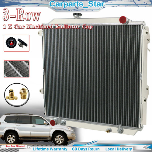 3 Row Radiator For 1996-02 Toyota LandCruiser Prado RZJ95 VZJ90 VZJ95 2 ...