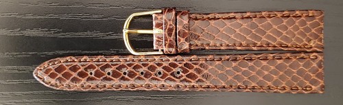 Vintage NOS 1970s 16mm Brown Genuine Snake Grain Leather Watch Band | eBay