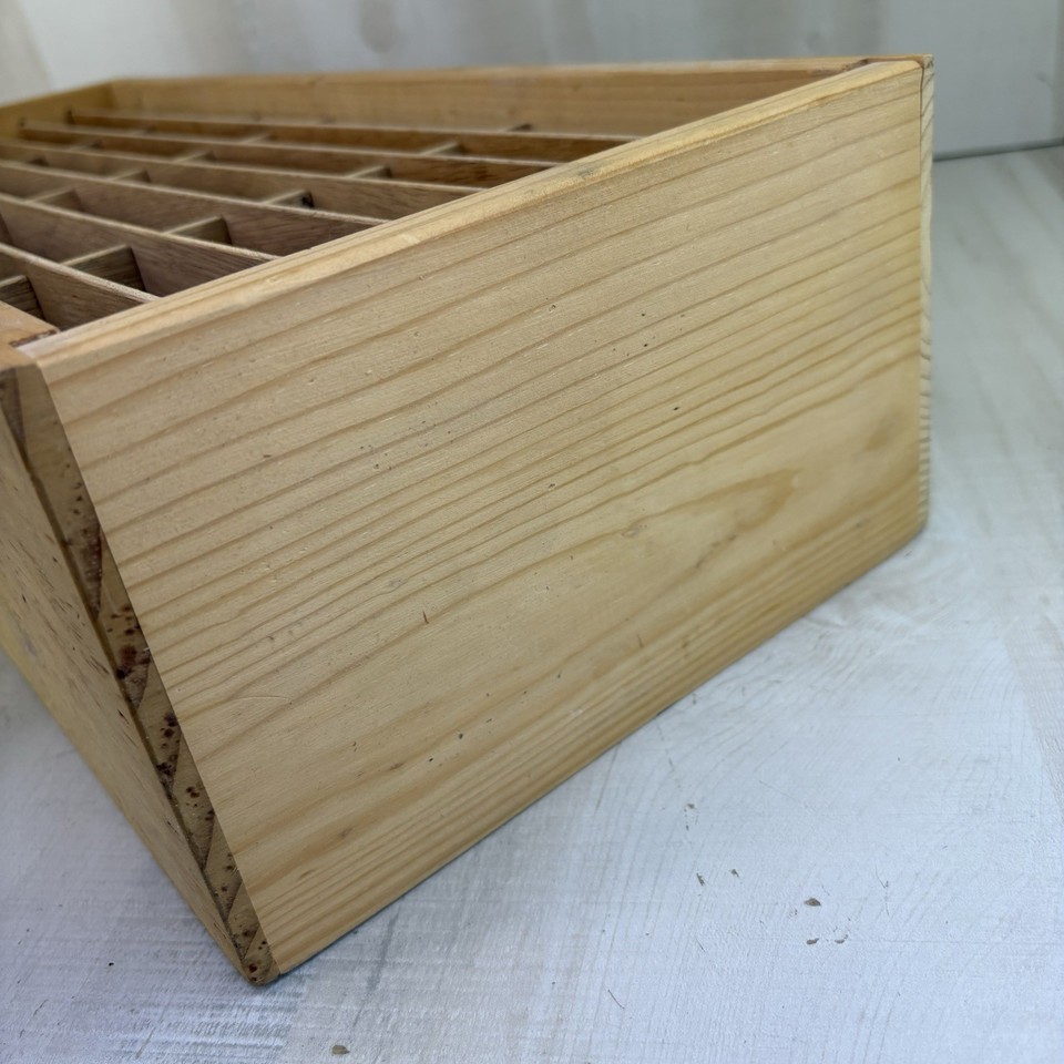 Vintage Wooden 28 Slot Napa Valley Box Company CD Holder • Can Hold 56 ...