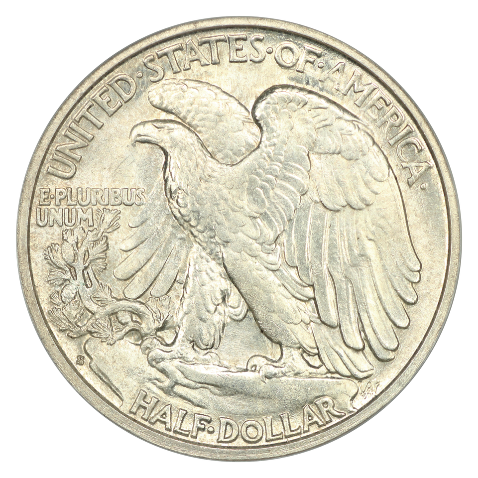 1927-S 50C PCGS MS64 - Walking Liberty Half Dollar - Scarce Early ...