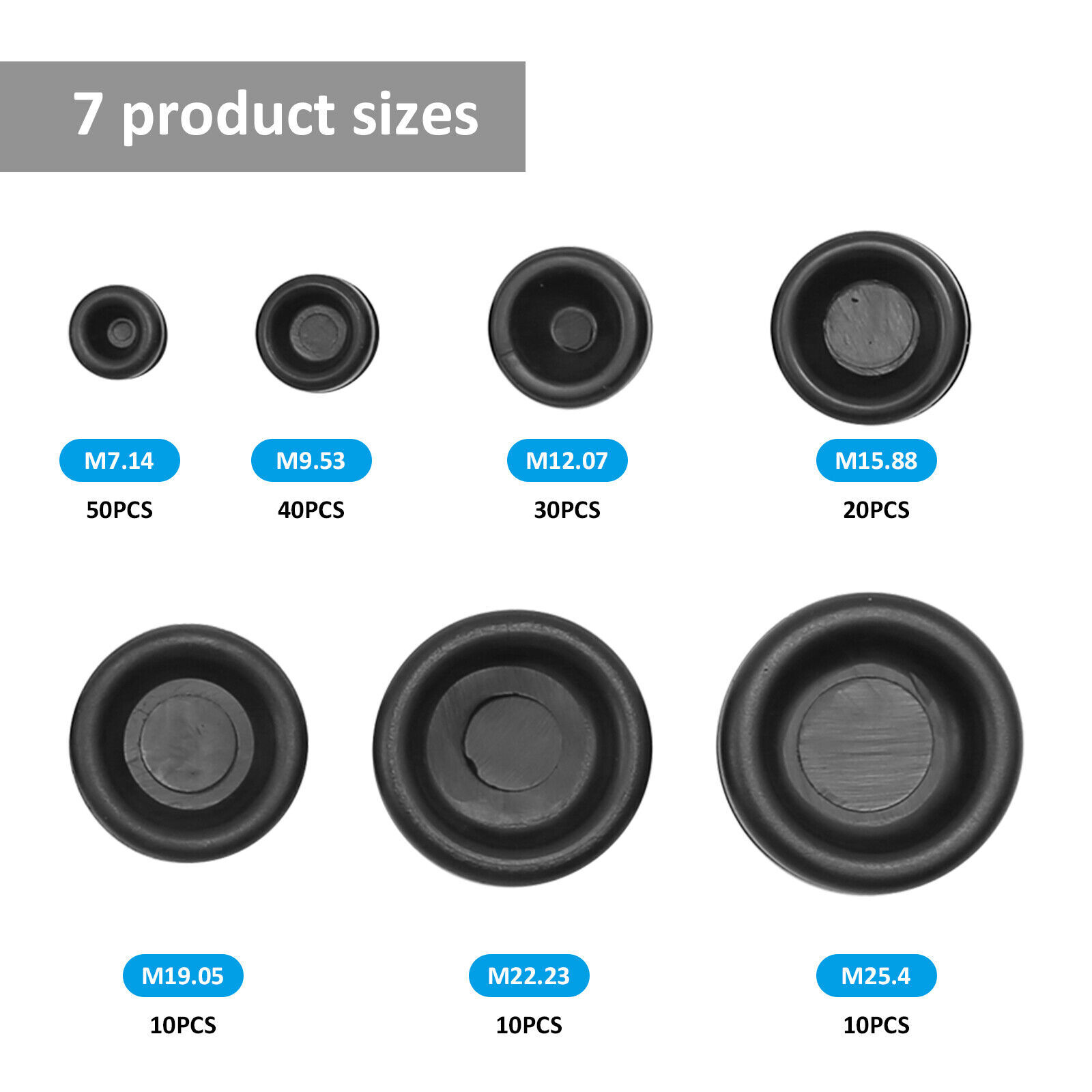 170PCS Rubber Grommet Firewall Hole Plug Electrical Wiring Gasket ...