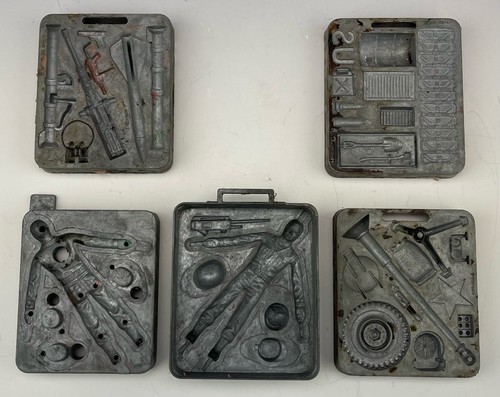 1965 Mattel Thingmaker Fighting Men lot of 5 Molds Plastigoop Army ...