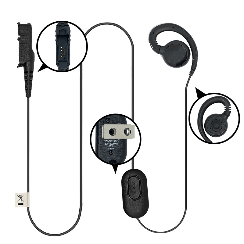 Ear Earpiece Headset PTT Mic for XPR3300 XPR3500 DEP550 XiR-P6600i ...