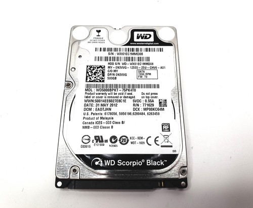 Western Digital WD5000BPKT 2.5" 500GB 7200RPM SATA HDD Hard Drive ...