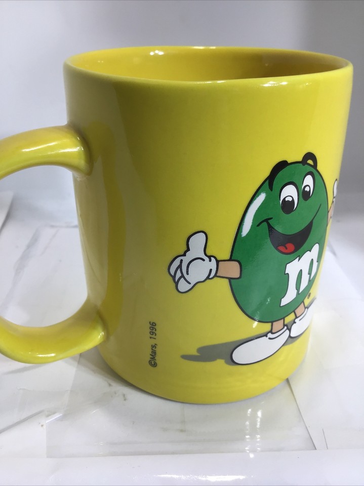 M & M CHOCOLATE MARS 1996 COFFEE MUG. TEA CUP MUG. Art Deco Print Mug ...