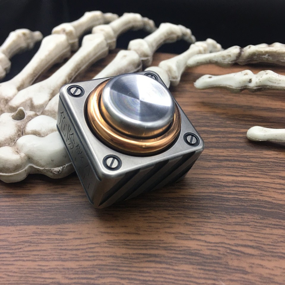 Fidget Spinner WANWU Gyro Metal Push Hand Spinner EDC Button ...