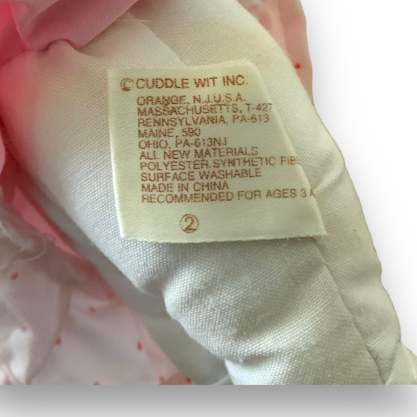 Vintage Cuddle Wit Precious Plush Stuffed Doll Candy Pink Cloth Rag ...