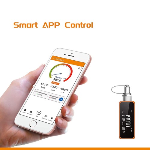 Elitech Vacuum Gauge Digital Microns Meter for HVAC/R 1~19000 Microns ...