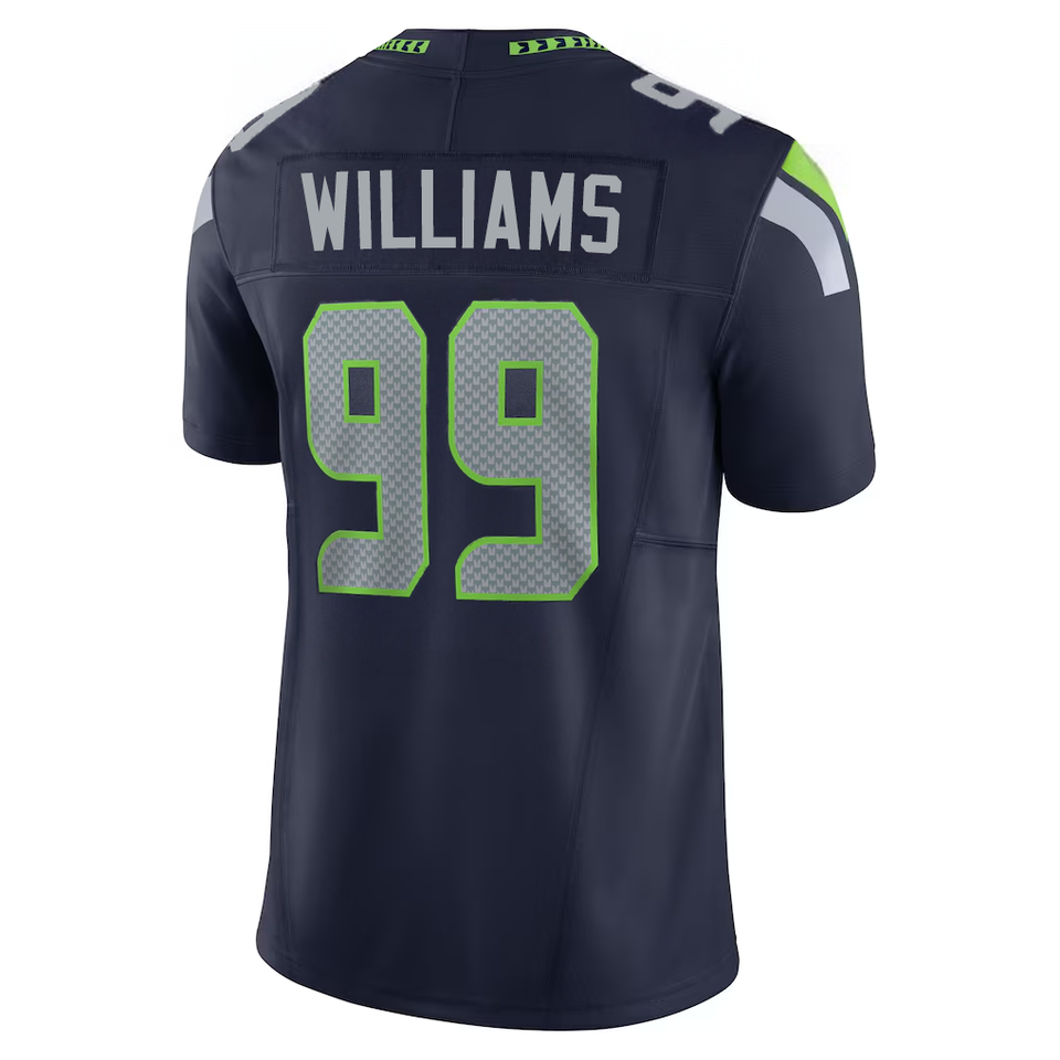 NWT Men's Seahawks #99 Leonard Williams Navy Game Limited Stitched ...
