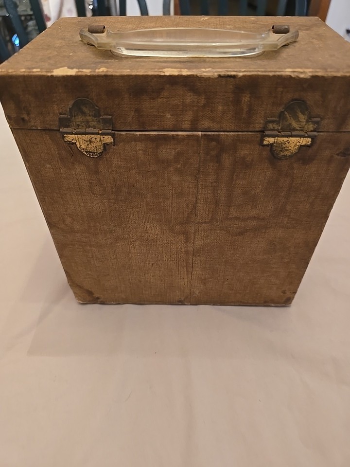 Vintage Phonograph 45 Record Case and Record Bundle Lot Of 41 Records ...