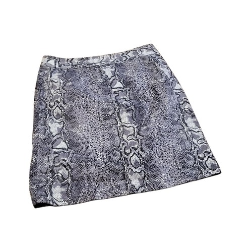 Etcetera Anthropologie Skirt Size 14 Mini Snakeskin Short Zip Stretch ...