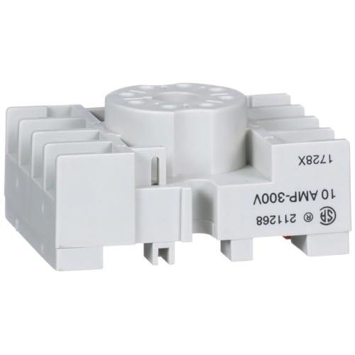 SQUARE D 8501NR51 Relay Socket, 8 Pin Octal, 2 Pole, 10A, DINRail, Use ...