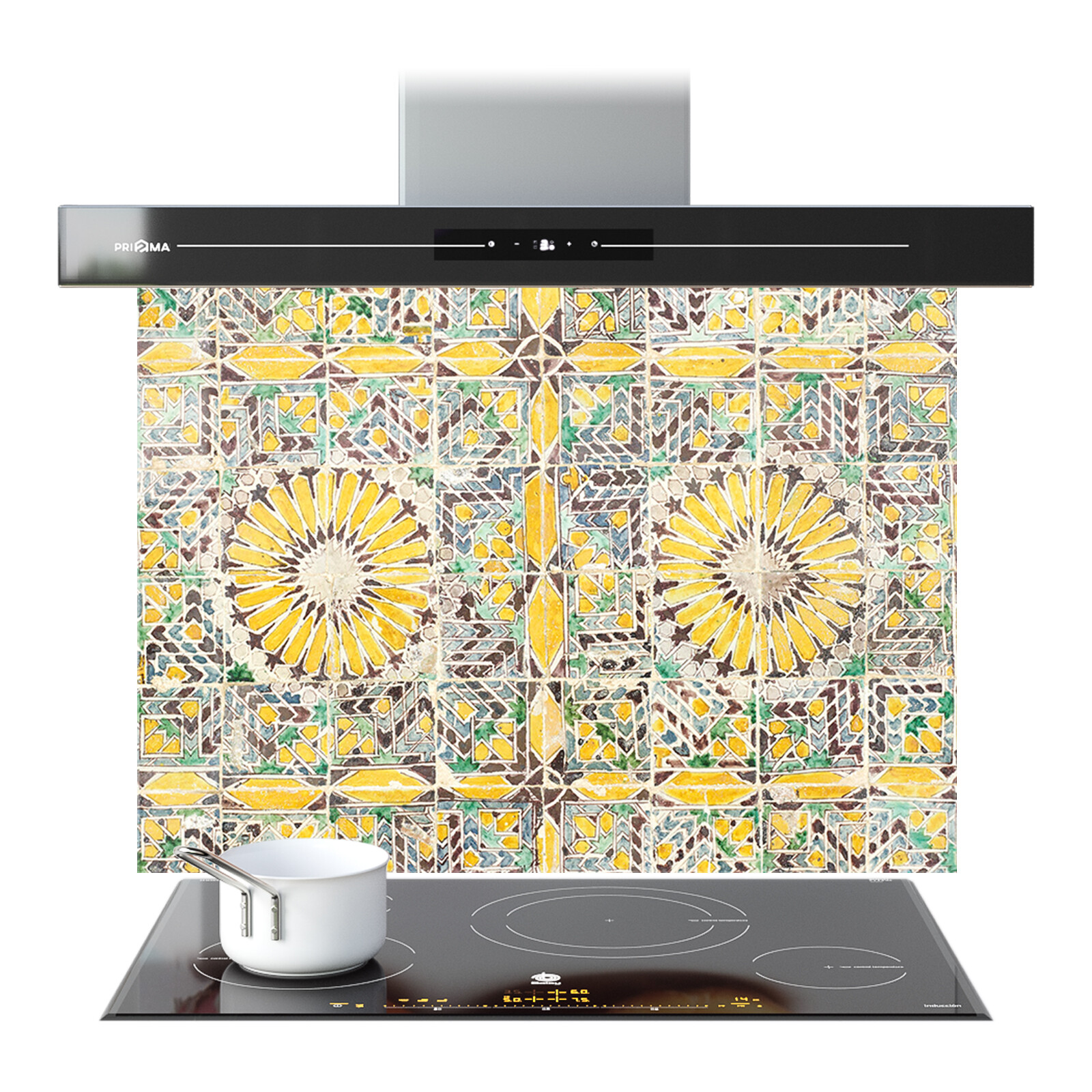 Kitchen Glass Splashback Toughened Tile Cooker ANY SIZE Rustic Tiles ...