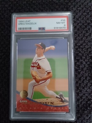 1994 Leaf - #94 Greg Maddux HOFer PSA 8 | eBay