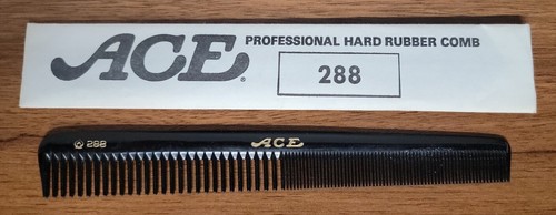 Vtg New Old Stock - Ace Hard Rubber Comb 7" - Black 288 - Made USA | eBay