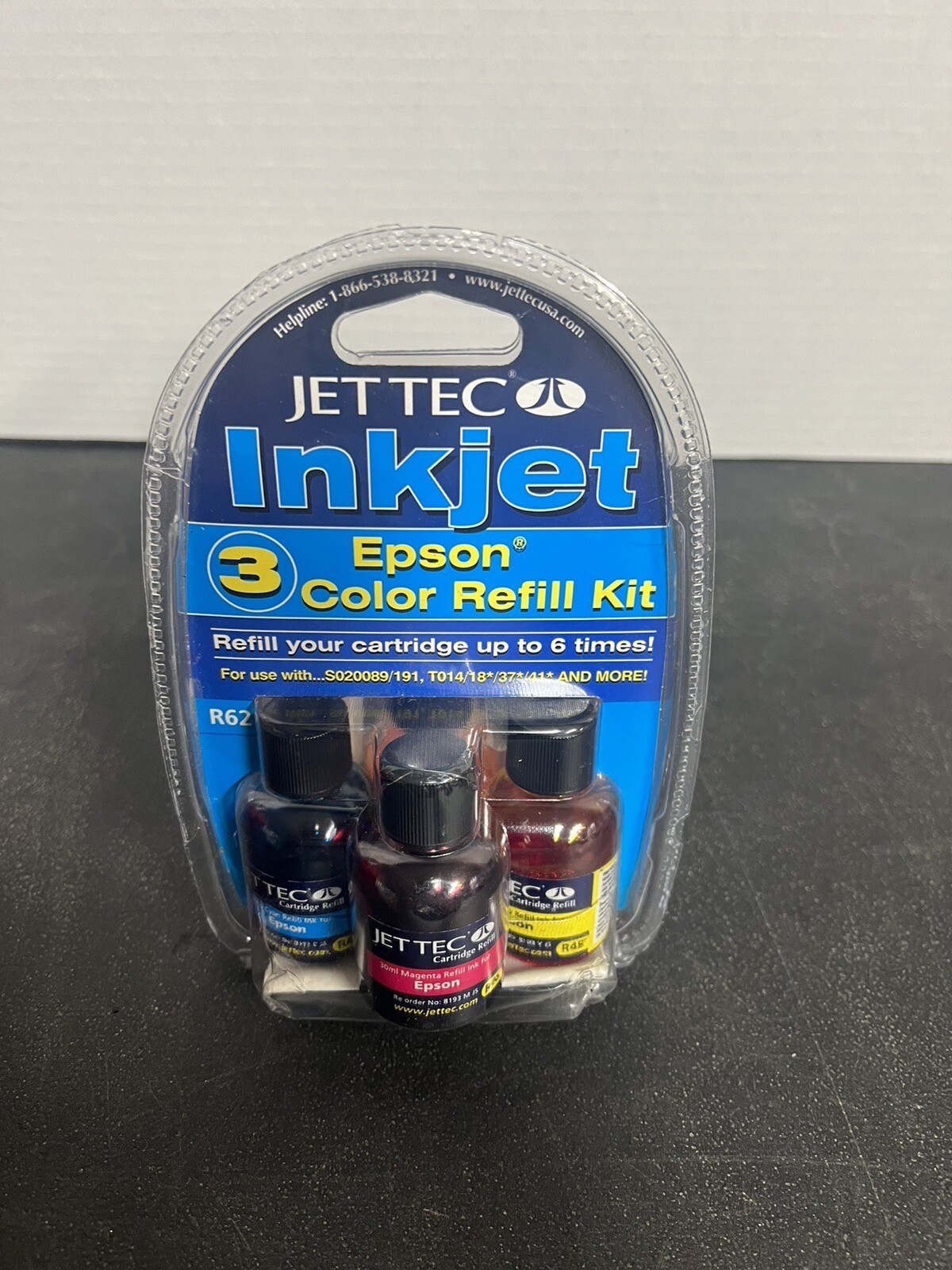 JET TEC Refill Kit Inkjet All Purpose Epson 3 Refills R62 NEW | eBay