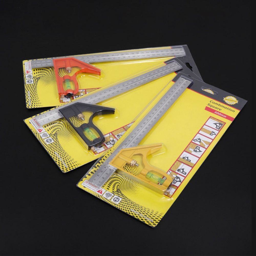 Orange Angle Ruler Stainless Steel Right Angle Ruler Combination Ruler ...