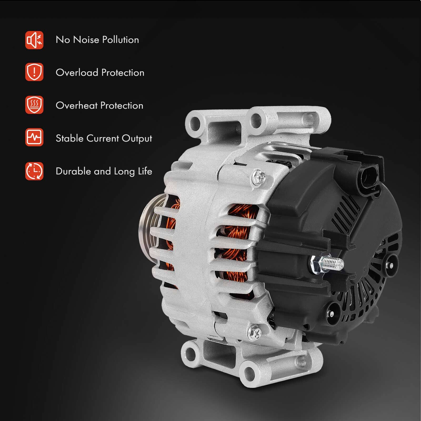 Alternator for Mercedes-Benz C250 2012-2015 150A 12V CW 6-Groove Clutch ...