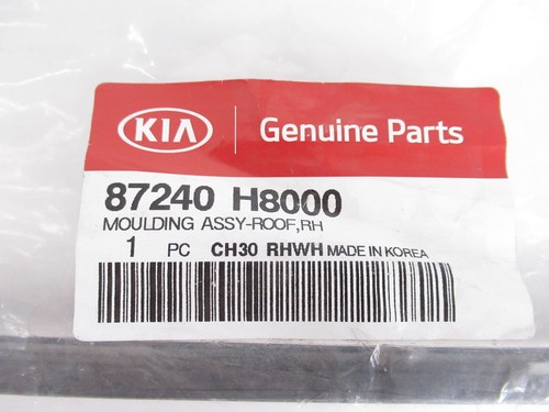 Genuine OEM Kia 87240 H8000 Passenger Side Roof Drip Molding 18-20 Rio ...