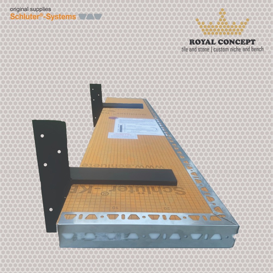 Triple Brackets Floating Bench - Schluter Kerdi-Board 2" - L48xW16xH2 ...